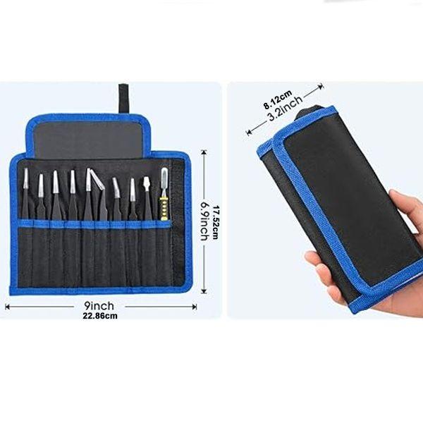 Suconel | Kit de 10 pinzas de precisión ESD con estuche KIT9ESD