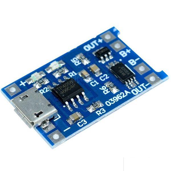 Suconel | Módulo Cargador Baterí­a BMS De Litio Micro USB 1A TP4056